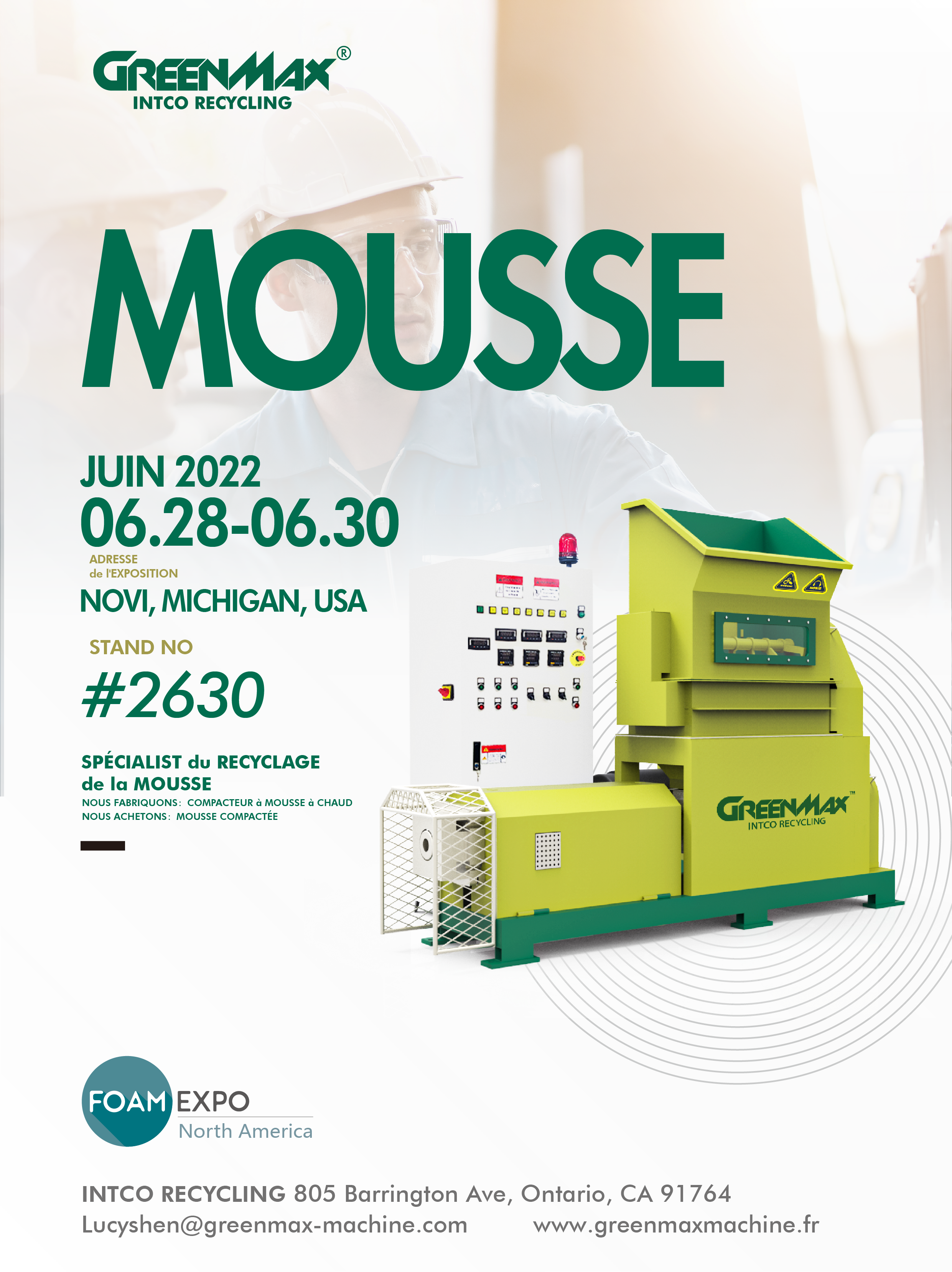 FOAM EXPO Exposition de la mousse industrielle 2022 | GREENMAX